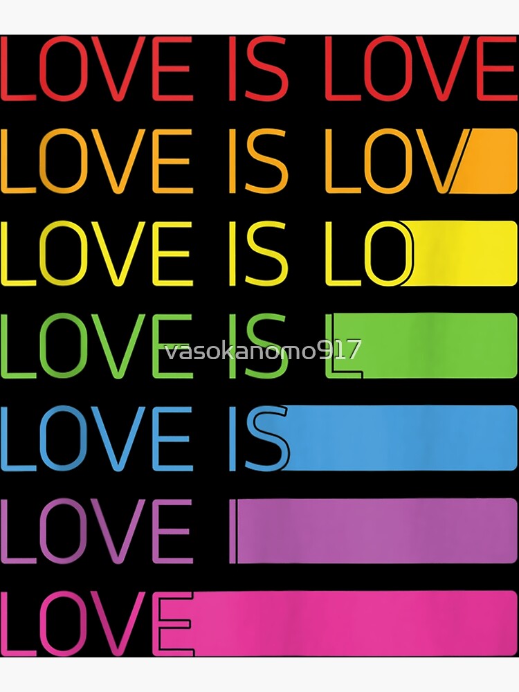 "Pride Month Love is Love LGBT Rainbow Flag" Poster for Sale by ...