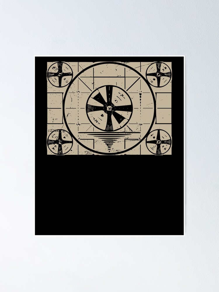 "Vintage Television Sign Off Test Pattern" Poster for Sale by roxy7922 ...