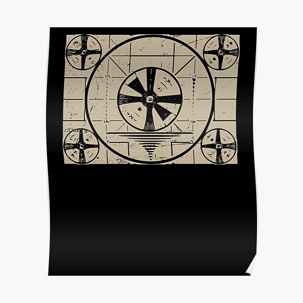 "Vintage Television Sign Off Test Pattern" Poster for Sale by roxy7922 ...
