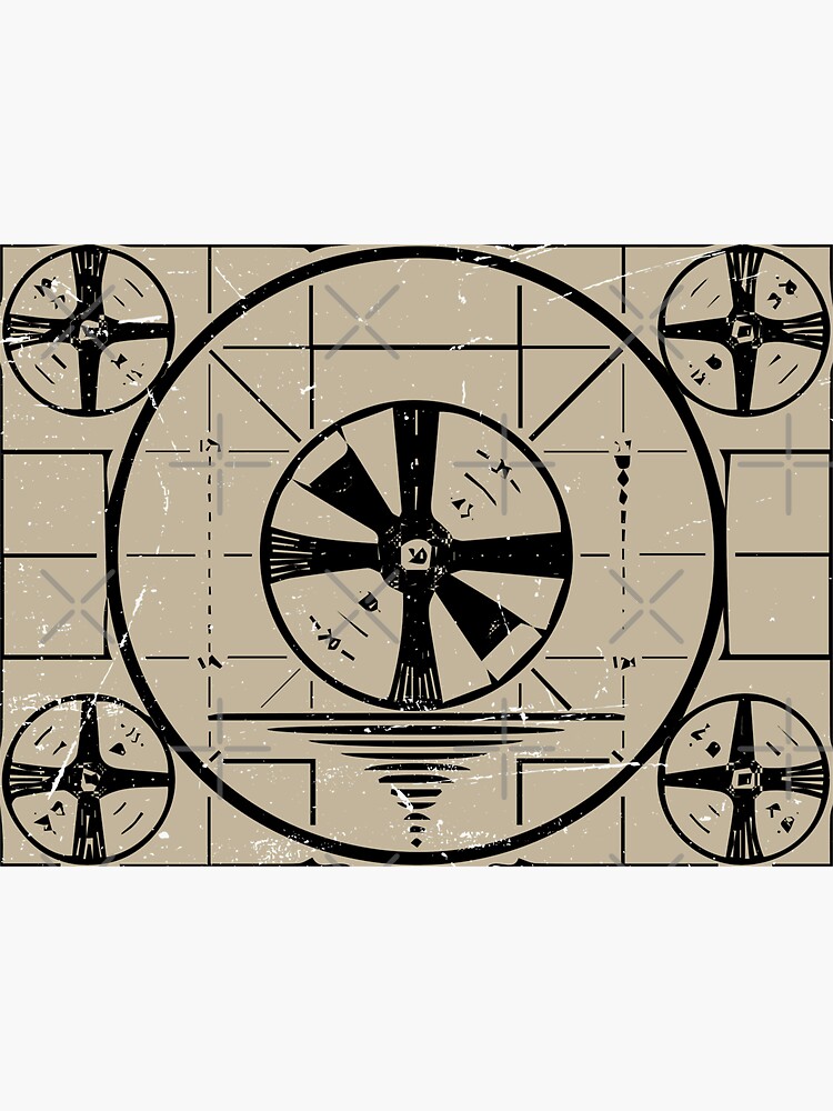 "Vintage Television Sign Off Test Pattern" Sticker by roxy7922 | Redbubble