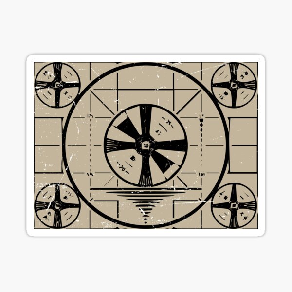 "Vintage Television Sign Off Test Pattern" Sticker by roxy7922 | Redbubble