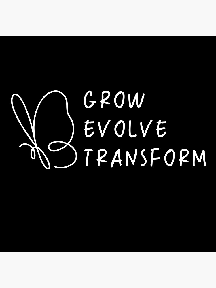 "Butterfly grow, evolve, transform" Sticker for Sale by meesara | Redbubble