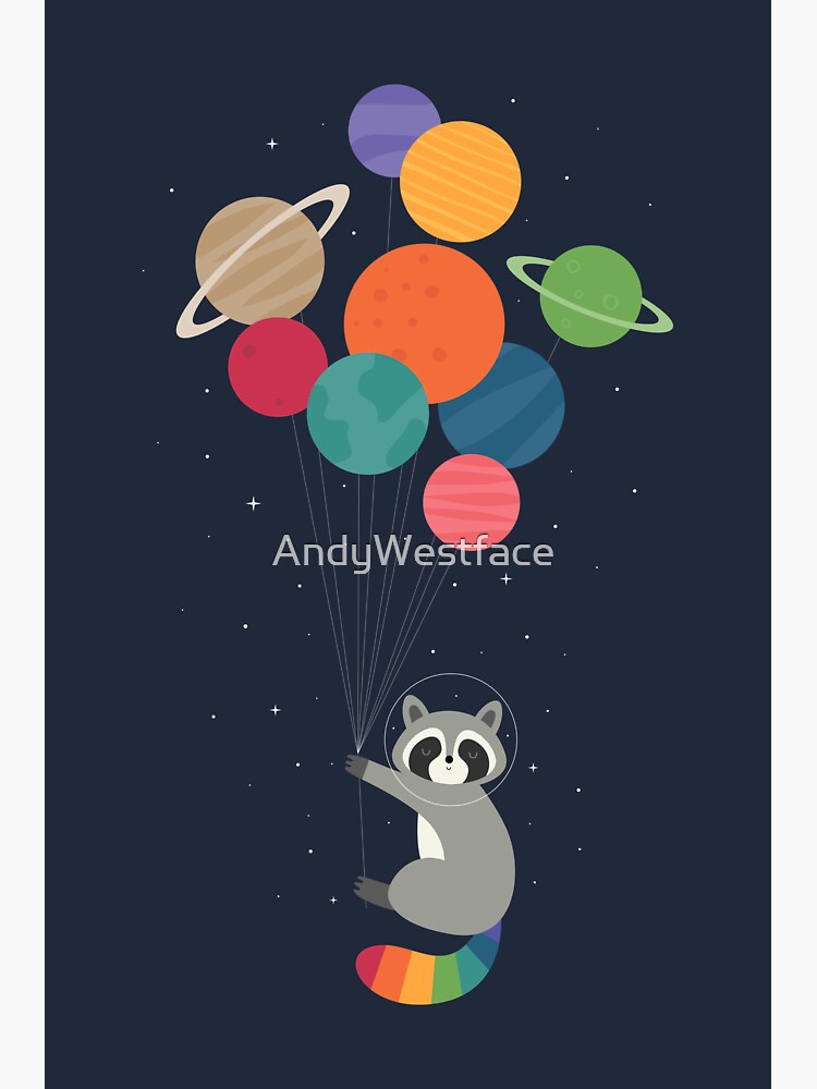 "Space Raccoon" Sticker for Sale by AndyWestface | Redbubble