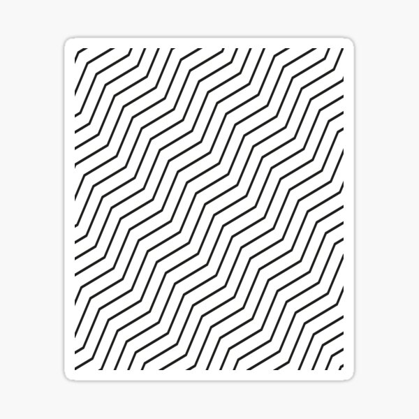 "Black and White Geometric Line Pattern" Sticker for Sale by Art-AL ...
