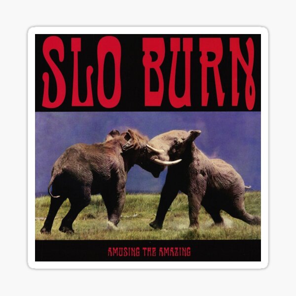 "slo burn" Sticker for Sale by LindaDSoares | Redbubble