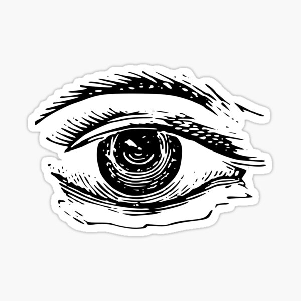 "Eye drawing" Sticker for Sale by LeoLabs | Redbubble