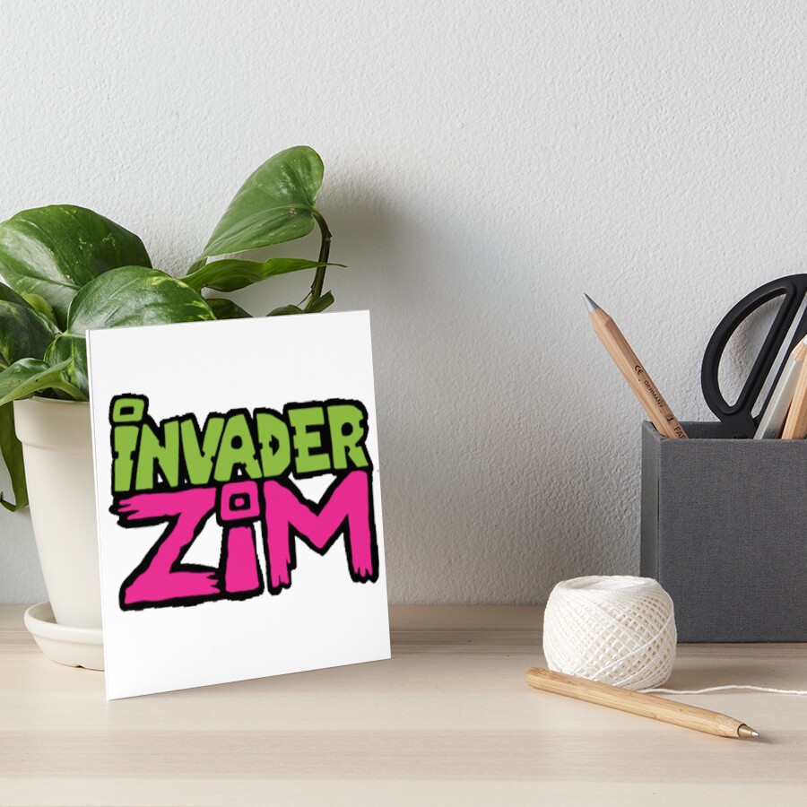 "Invader Zim logo - Nickelodeon Kids Cartoon" Art Board Print by ...