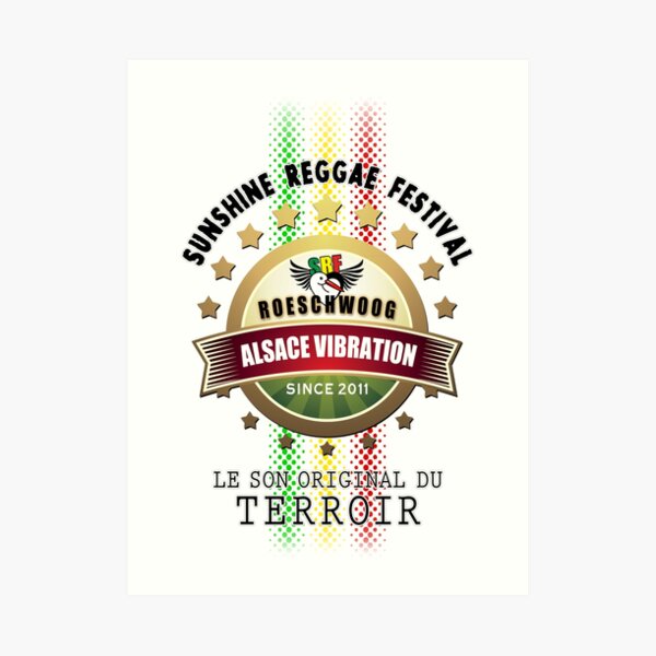 "Sunshine Reggae Festival Since 2011" Art Print for Sale by SRF ...