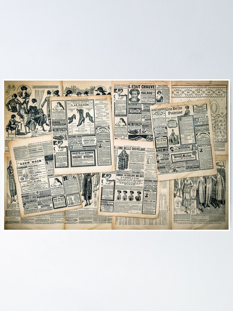 "Old Newspaper Print" Poster for Sale by Jools-57 | Redbubble