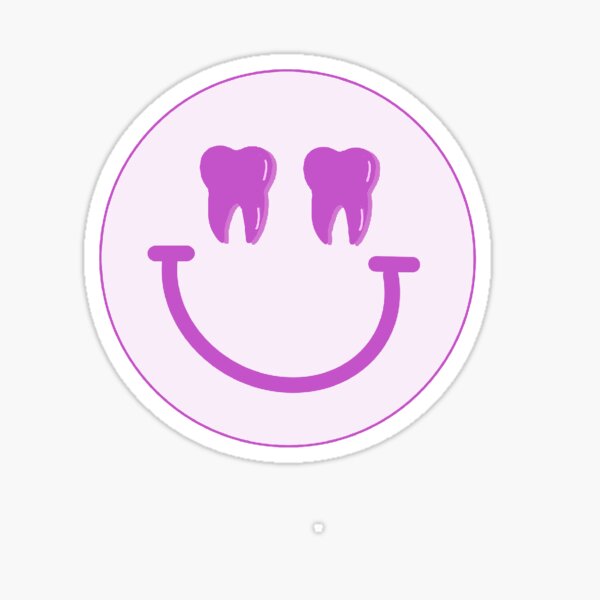 "Purple Smile Dental " Sticker for Sale by catiemag | Redbubble
