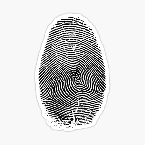 "Fingerprint drawing" Sticker for Sale by LeoLabs | Redbubble