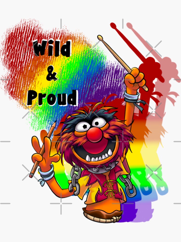 "Wild Artsy and Proud Animal " Sticker for Sale by MarkMcduffy | Redbubble