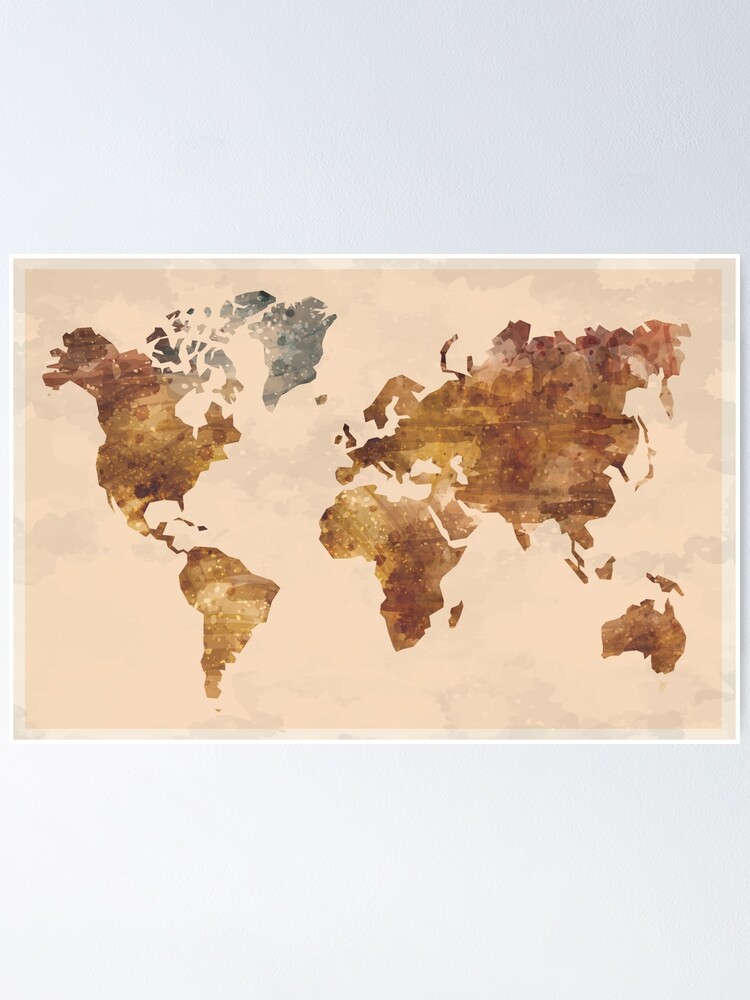 "World Map Abstract Art" Poster for Sale by SharpWallArts | Redbubble