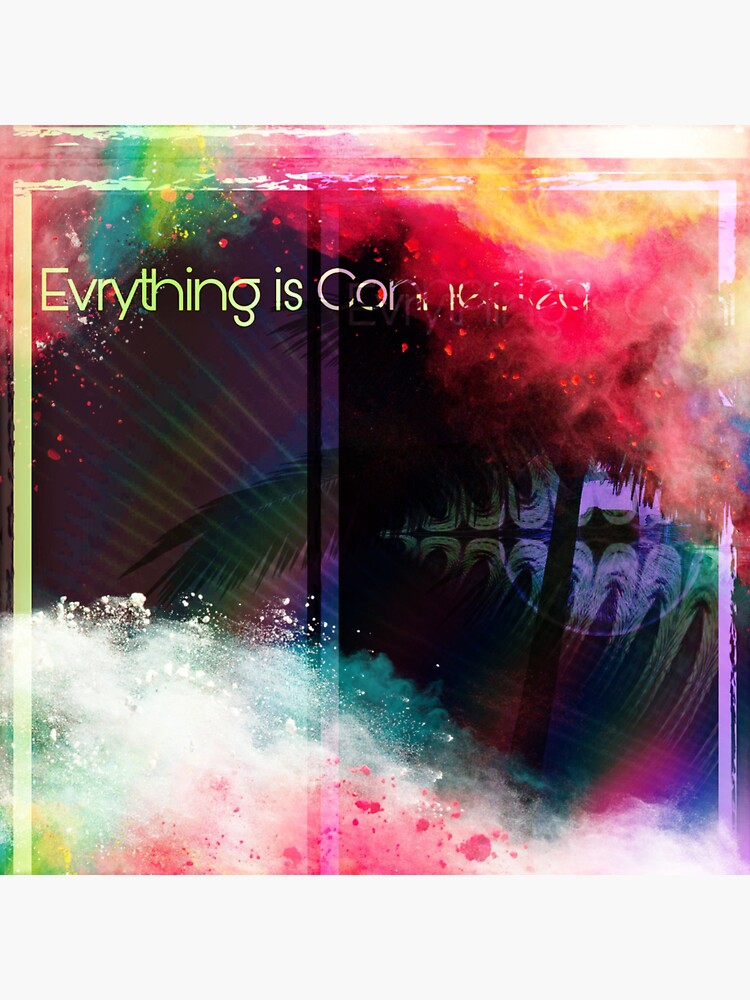 "Everything is connected 1" Sticker for Sale by Aff3nkunst | Redbubble