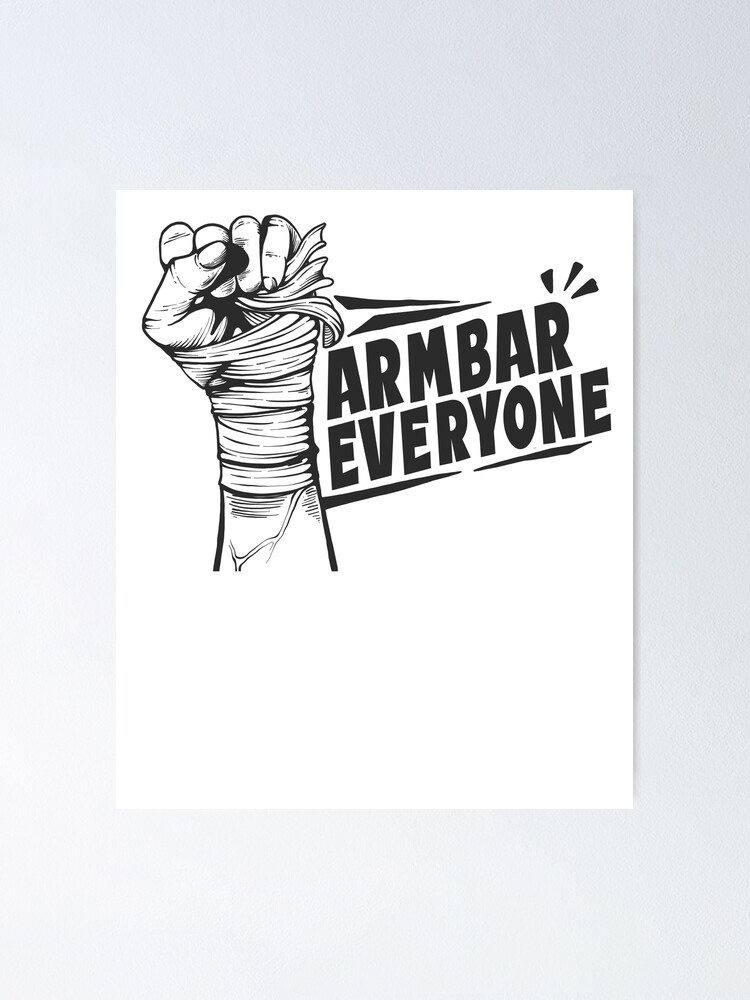 "Vintage BJJ Armbar Everyone Retro Grappling Jiu Jitsu" Poster for Sale ...