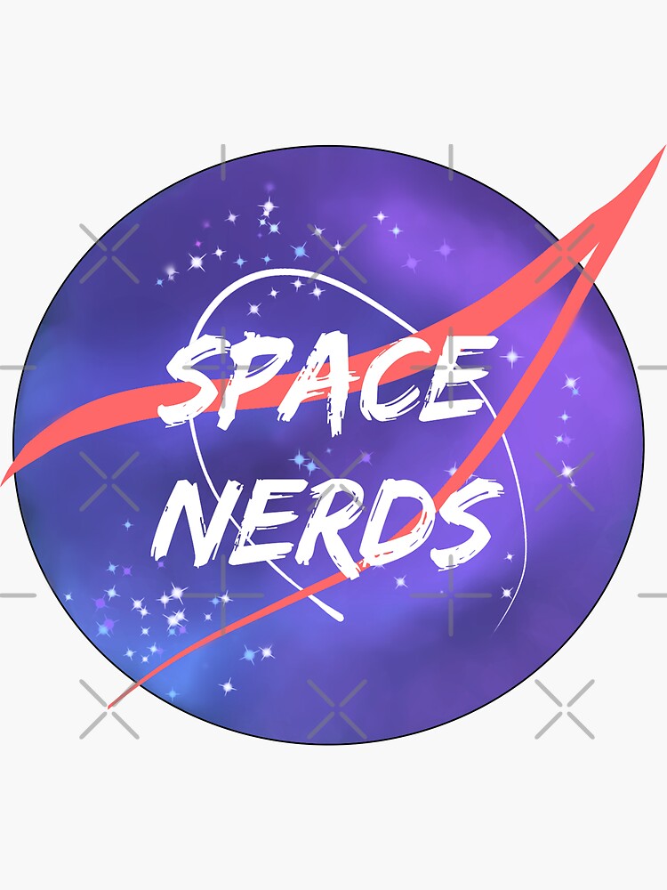 "Space nerds pastel blue" Sticker for Sale by LostQuay | Redbubble