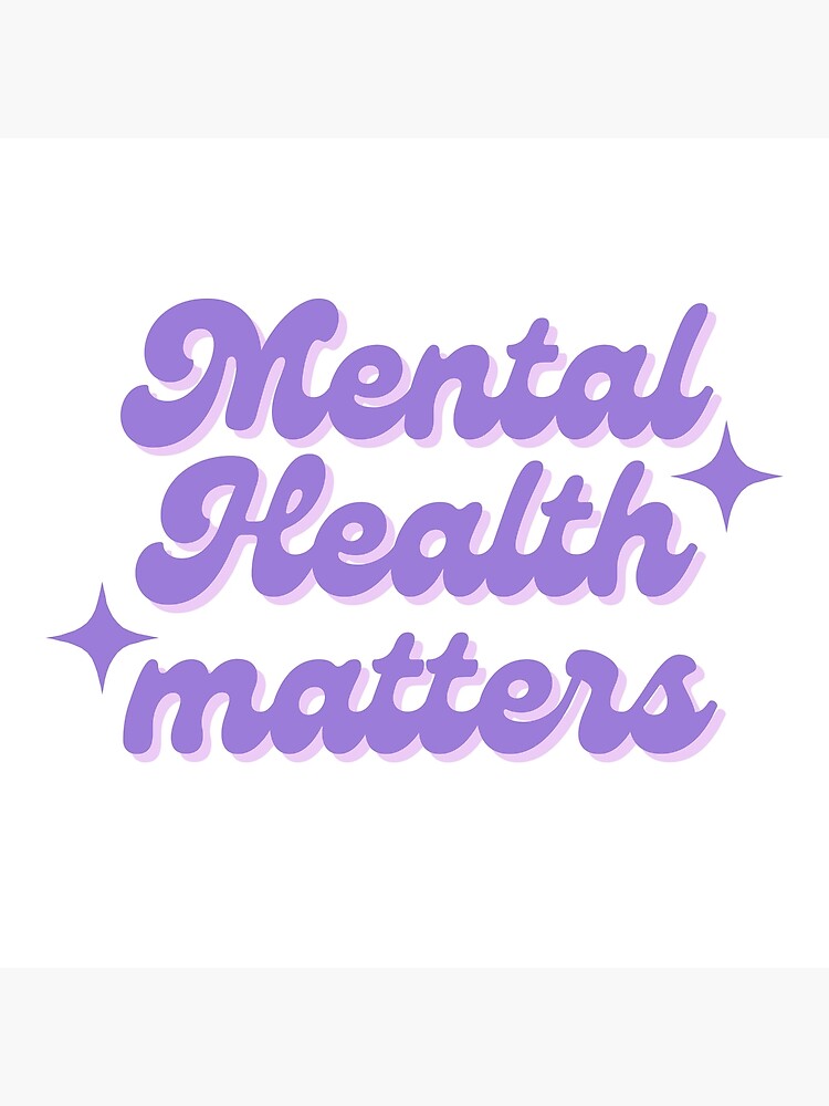 "Mental health matters purple retro design " Poster for Sale by Holly ...