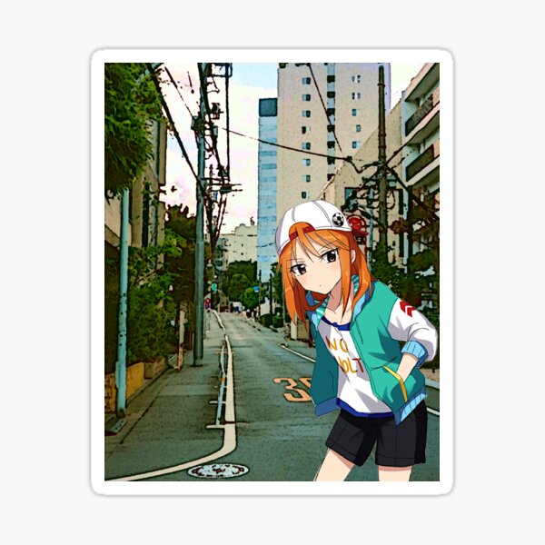 "Yuuki Haru from Idolmaster in a Tokyo Residential Area" Sticker for ...