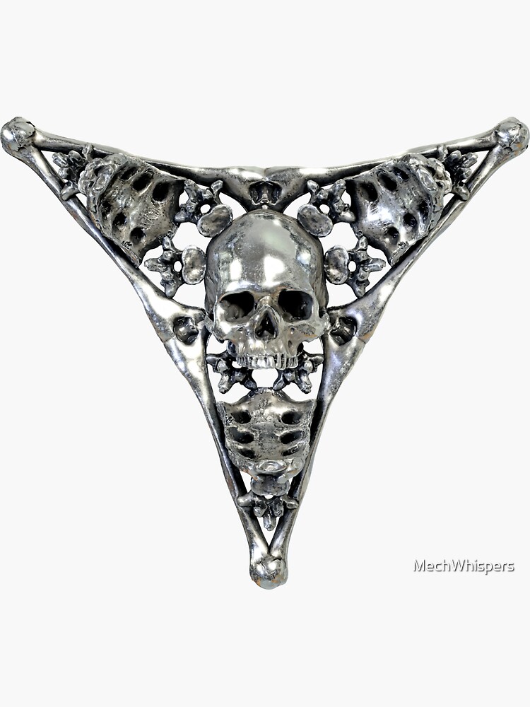 "Skull and Crossbones Triangle Symbol Halloween Skull Design (Skull ...