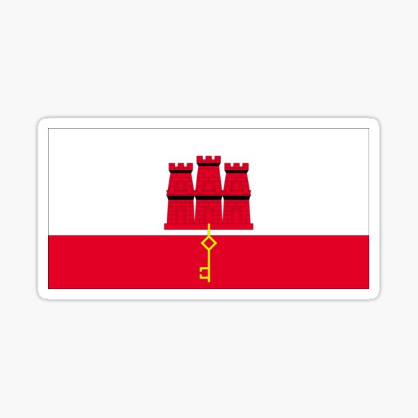 "flag of gibraltar" Sticker for Sale by Shorlick | Redbubble