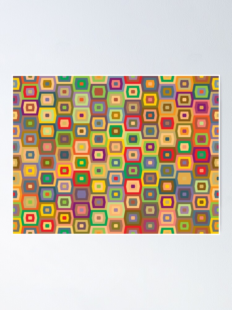 "Rectangular Shapes filled Randomly. " Poster for Sale by SufiArt0 ...