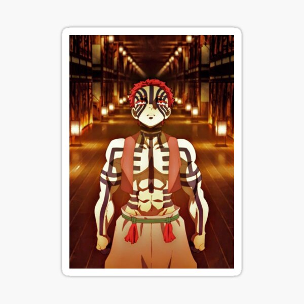 "Akaza" Sticker for Sale by JohnnyRhi | Redbubble