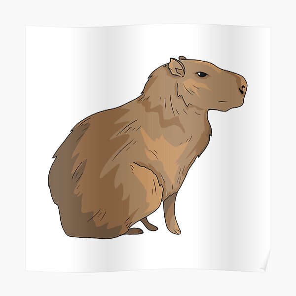 "Cute Capybara" Poster for Sale by SophiaMina12 | Redbubble