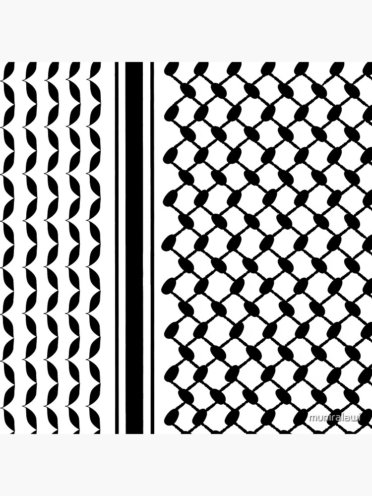"Keffiyeh and Lines in Black" Poster for Sale by muniralawi | Redbubble