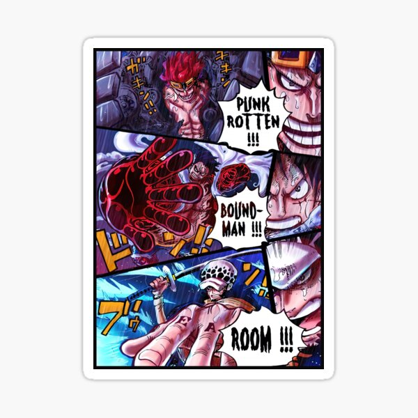"Wano Captains Law Luffy Kid OP" Sticker for Sale by TrpInc | Redbubble