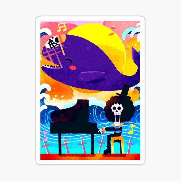 "Brook Laboon OP" Sticker for Sale by PlainMotif | Redbubble