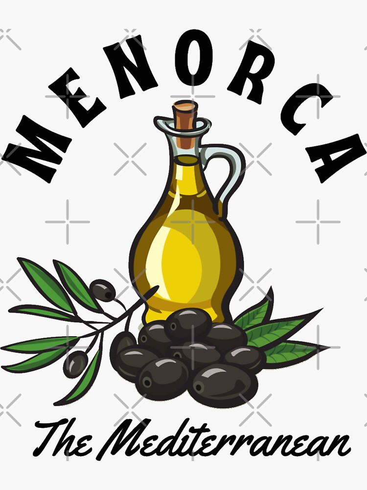 "Vintage-Style Menorca Spain The Mediterranean - Black Text - Vacation ...