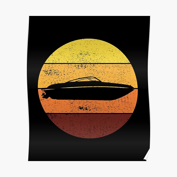 Poster « Rc Boat Racing Bateau à moteur électrique Vintage Retro », par ...