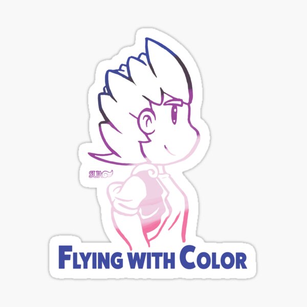 "Flying with Colors with Cardinal (Gender Fluid)" Sticker for Sale by ...