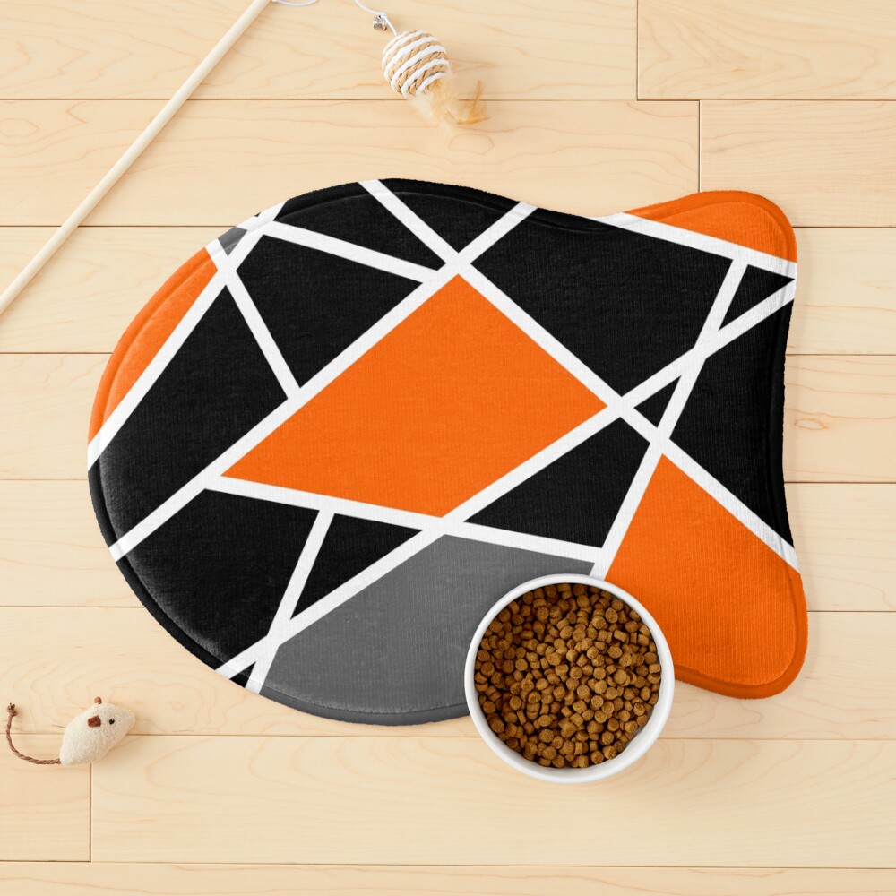 "Geometric modern orange pattern" Pillow by MinEkkoArt | Redbubble