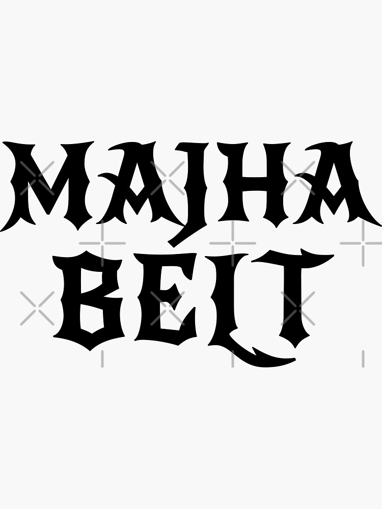 "Majha belt punjabi Sticker punjabi font " Sticker for Sale by ...