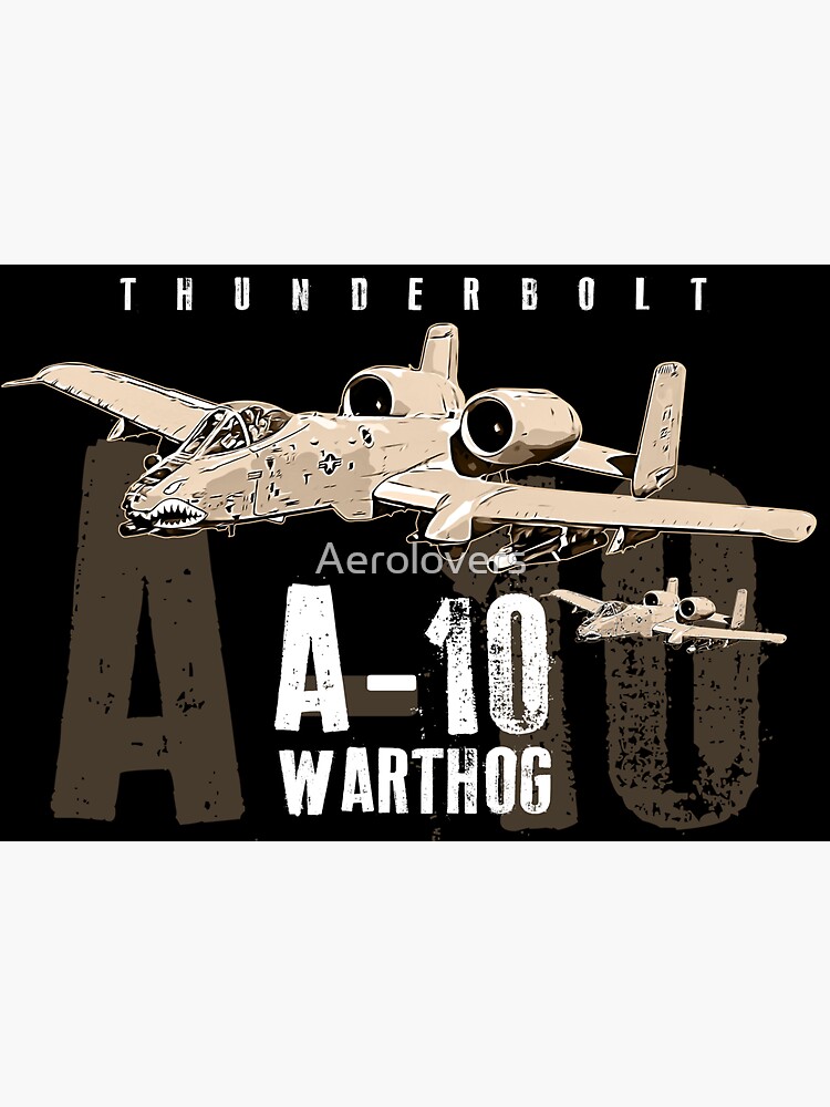 "A-10 Warthog Thunderbolt Us Air Force Aircraft" Sticker for Sale by ...
