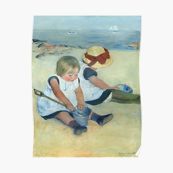 "Children Playing on the Beach (1884) by Mary Cassatt. [original ...