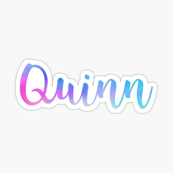 "Quinn WaterColor Name Sticker" Sticker for Sale by Amymarado | Redbubble