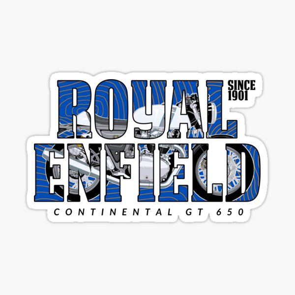 " Royal Enfield Continental GT 650 DESIGNS BY FASHION THERAPY" Sticker ...