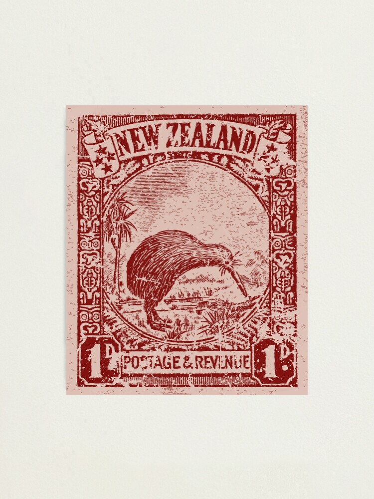 "Vintage New Zealand Fantail Stamp 1 d , Postage Stamps" Photographic ...