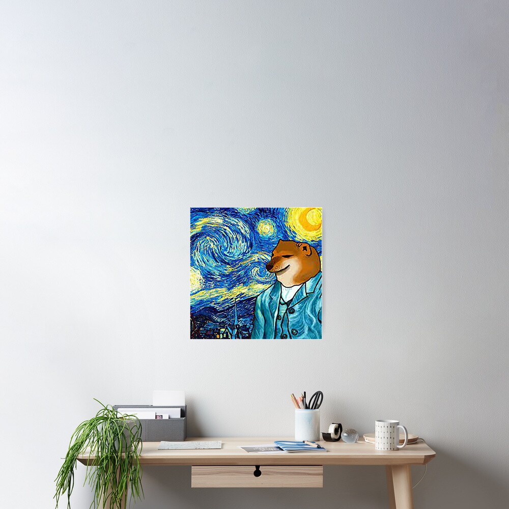 Póster «Cheems de Van Gogh» de gketheredge | Redbubble