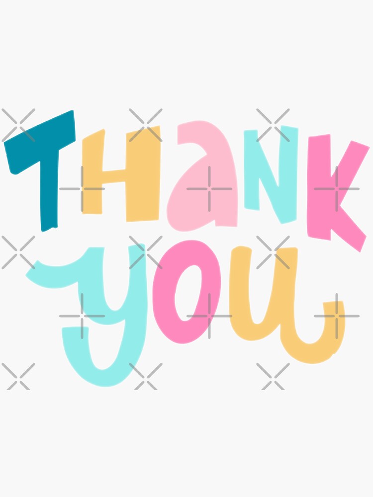 "Thank You Next Next Colourful Letters" Sticker for Sale by DIA111 ...