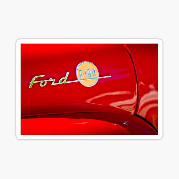 "1955 Ford F-100 Pickup Truck Side Emblem -3515c" Sticker for Sale by ...