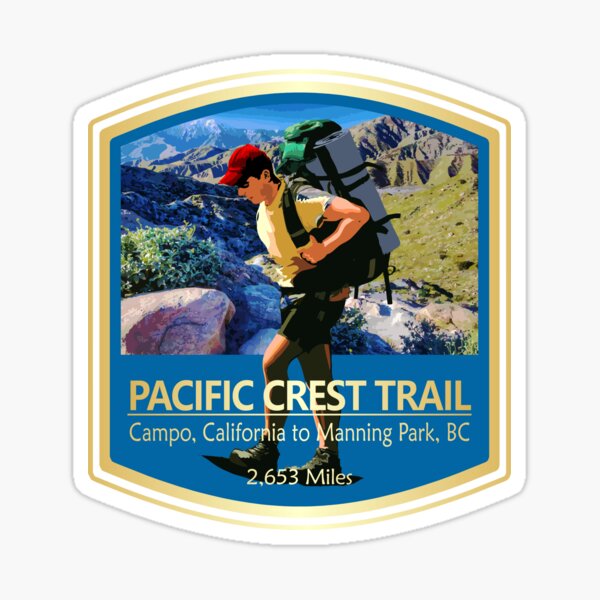 "Pacific Crest Trail (PF)" Sticker by curranmorgan | Redbubble