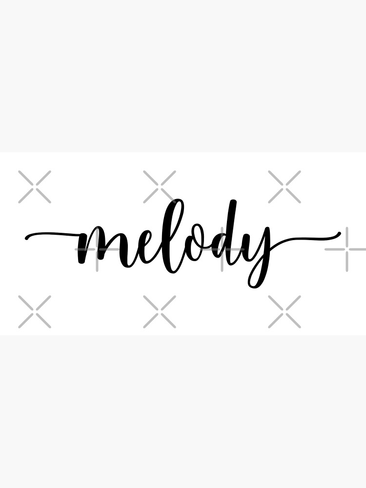 "Melody Name Label Beautiful Calligraphy" Poster for Sale by sourpanda ...