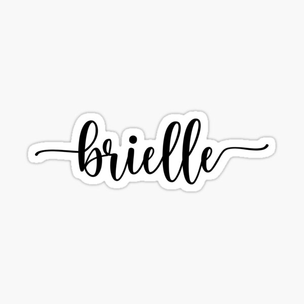 "Brielle Name Label Beautiful Calligraphy" Sticker for Sale by ...