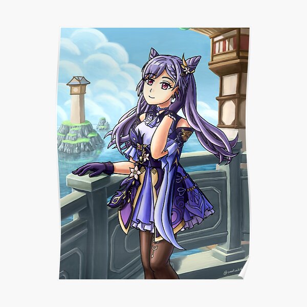 "Keqing Fanart" Poster for Sale by kitbis | Redbubble