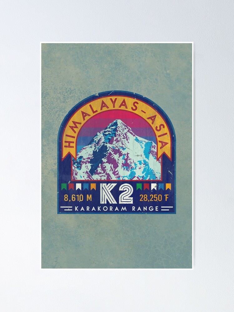 "K2 - Vintage Emblem V01" Poster for Sale by Lidra-Redesign | Redbubble