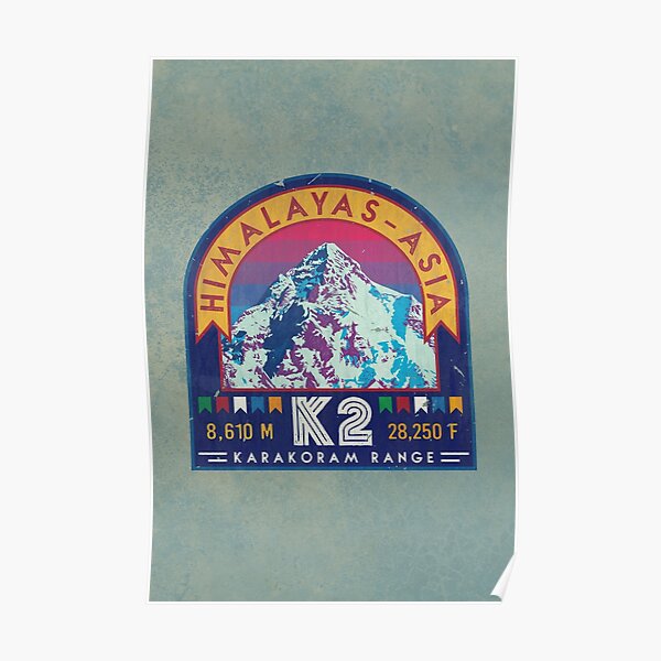 "K2 - Vintage Emblem V01" Poster for Sale by Lidra-Redesign | Redbubble
