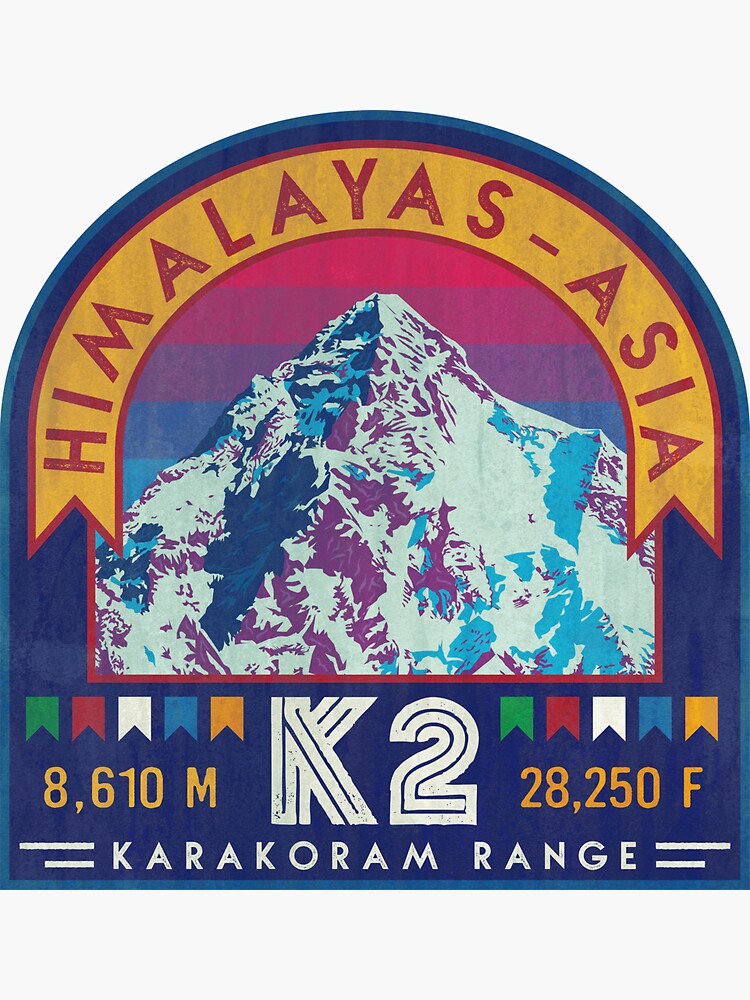 "K2 - Vintage Emblem V01" Sticker by Lidra-Redesign | Redbubble